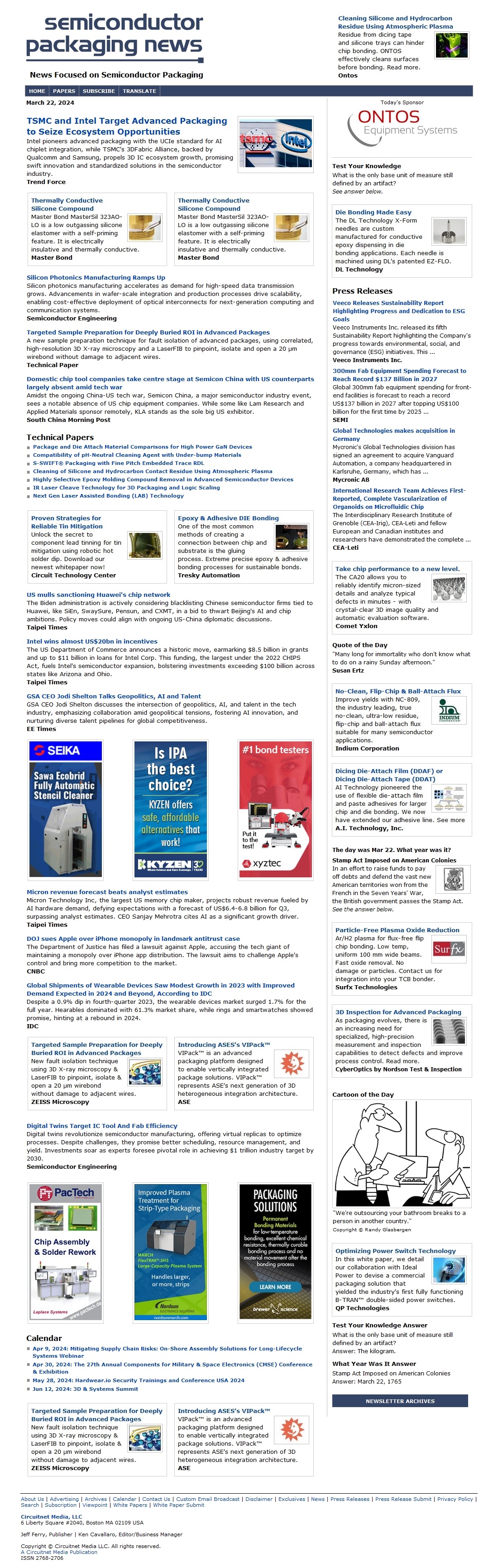 TSMC and Intel Target Advanced Packaging to Seize Ecosystem Opportunities